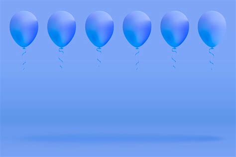 현실적인 매트 헬륨 풍선 파란색 배경에 부동의 집합입니다 생일 파티 결혼식 또는 프로 모션 배너 또는 포스터에 대 한 벡터 3d 풍선 파스텔 컬러로 생생한 그림입니다 입체