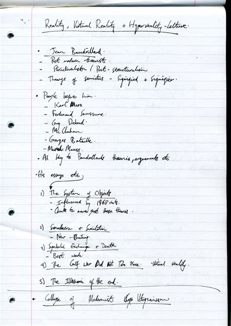 Lecture Notes Reality Virtual Reality And Hyper Reality Critical