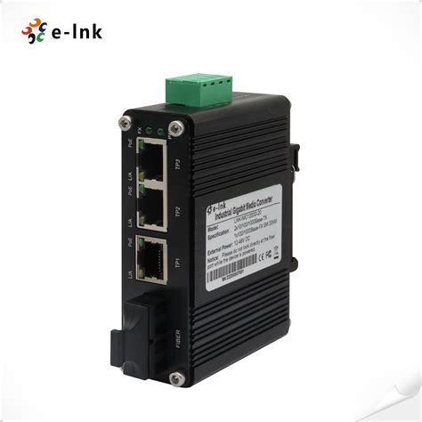 Mini Industrial 3 Port 10 100 1000t 802 3at Poe 1 Port 1000x Gigabit Ethernet Switch 3 Port