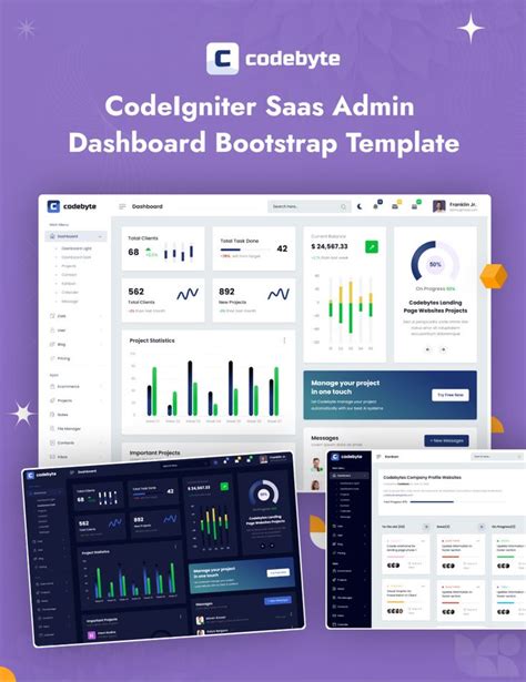 Codebyte Codeigniter Saas Admin Dashboard Bootstrap Template
