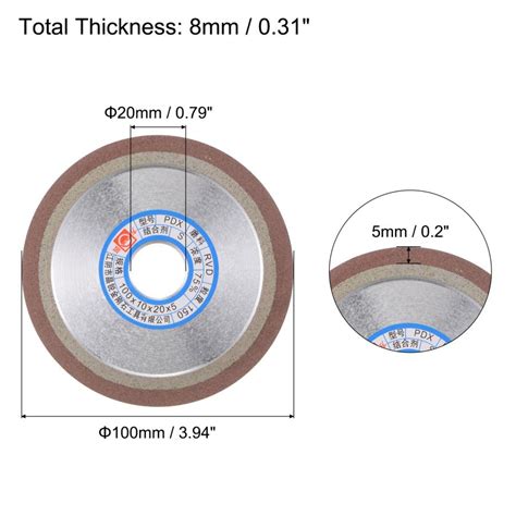 Uxcell ダイヤモンド砥石 超硬メタルカッター 20mm内径 150グリット 100mm ソウテン 通販 Yahooショッピング