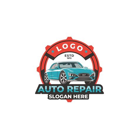 Vintage Hand Drawn Auto Repair Logo Template 38466671 Vector Art At