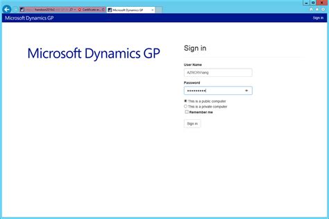 Hands On With Microsoft Dynamics GP 2016 R2 Test Web Client Azurecurve
