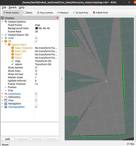 [cartographer node 1] error tf self transform ignoring transform from authority authority