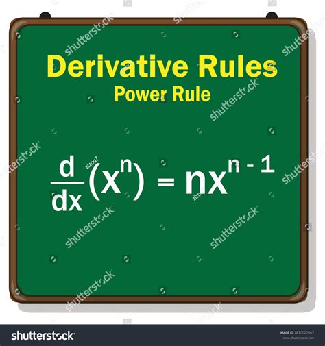 Derivative Rules Power Rule Formula Stock Vector Royalty Free Shutterstock