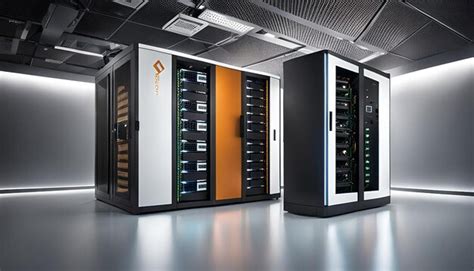 Premium Photo Simplicity And Functionality In Server Room Setup