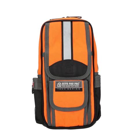 Veto Pro Pac 8in Small Hi Viz Orange Nylon Tool Pouch Meter Bag With Pen Knife Pliers