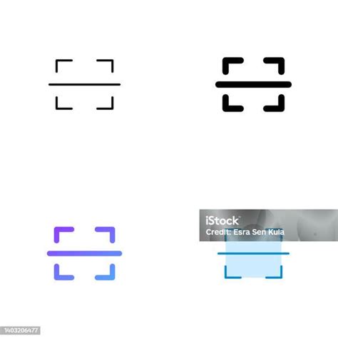 바코드 리더 아이콘 디자인 네 가지 스타일의 편집 가능한 스트로크 선 솔리드 플랫 라인 및 컬러 그라디언트 라인 웹 페이지