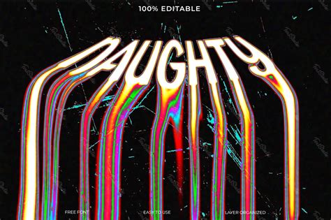 Naughty Dripping Font Style Text Effect Photoshop PREMIUM PSD File