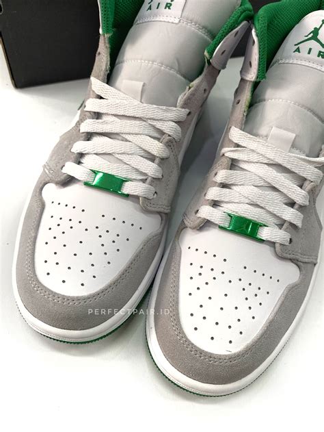 Air Jordan 1 Mid Se Green Grey Perfect Pair
