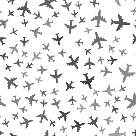 Premium Vector Seamless Airplane Pattern On A White Background Simple