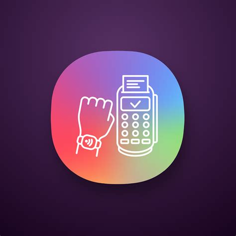 Nfc Smartwatch App Icon Near Field Communication Payment Terminal Ui Ux User Interface Web Or