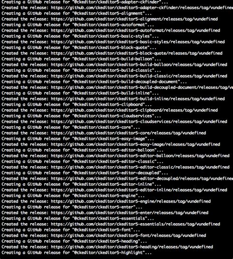 the release tool logs are incorrect · issue 7090 · ckeditor ckeditor5 · github