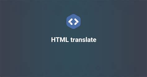 Html Translate Tag