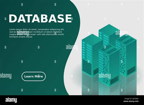 Server Room Isometric Cloud Storage Data Data Center Big Data Processing And Computing