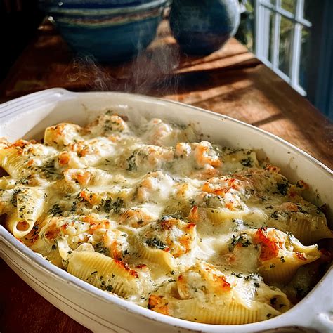 Creamy Lobster Shrimp Stuffed Shells Recipe The Best Seafood Pasta Dinner