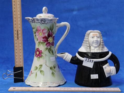 Lot Ceramic Judge Figure Teapot 1 Other Teapot
