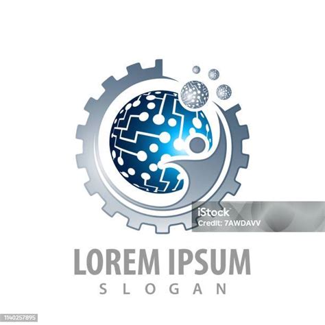 디지털 테크놀로지 피플 기어 컨셉 디자인 기호 그래픽 템플릿 요소 벡터 개발에 대한 스톡 벡터 아트 및 기타 이미지 개발 공장 산업 건물 과학 Istock