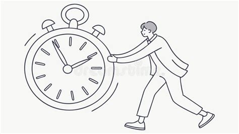Person Setting An Alarm Clock Symbolizing Time Management And Punctuality Vector Design