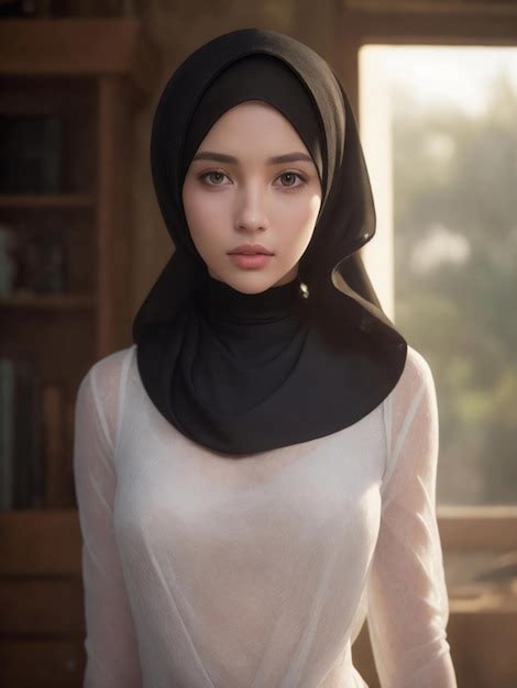 Premium Photo Portrait Of A Beautiful Sexy Woman Wearing The Hijab
