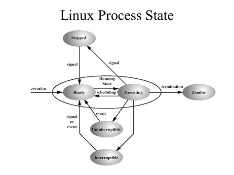 linux process state transition diagram [diagram] explain dia