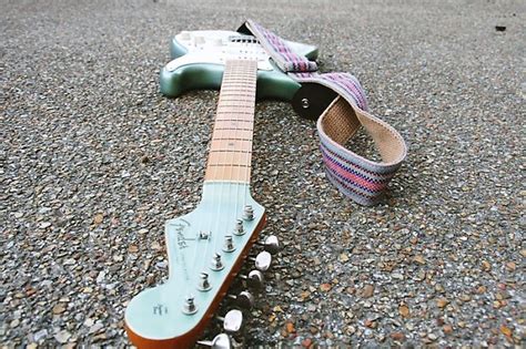 Original Fuzz Peruvian Guitar Strap Gray Stripes Reverb