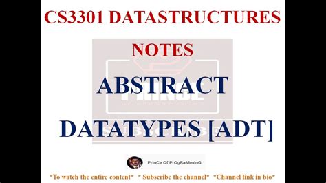 Abstract Datatypes Notes Adt Notes Cs3301 Datastructures Notes 2021 Regulation Cse Notes