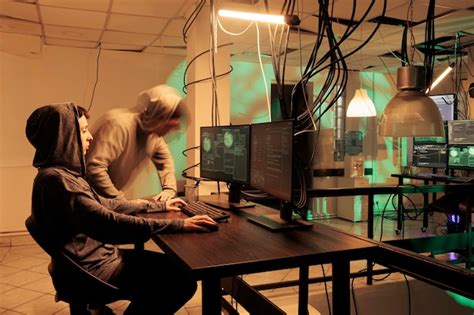 premium photo cybercriminals planning network hacking with encryption