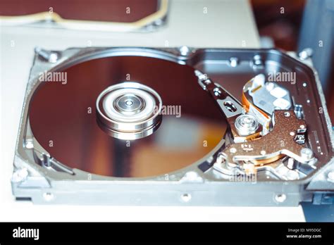 Detail Of Disassembled Hard Drive High Resolution Stock Photography And Images Alamy