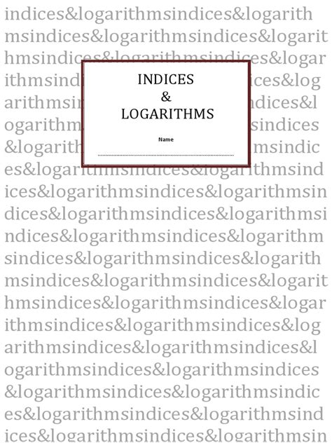 Indices Log Pdf Pdf Logarithm Complex Analysis