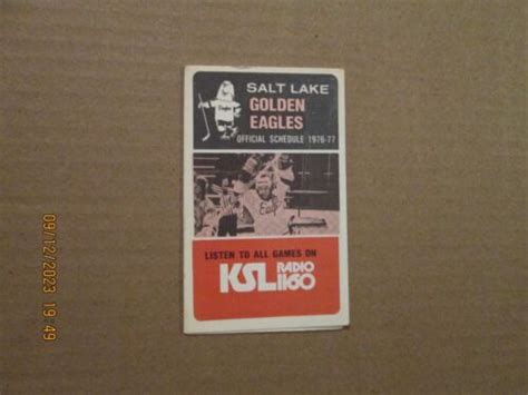 Chl Salt Lake Golden Eagles Vintage Defunct 1976 77 Team Logo Pocket