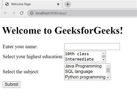 Spring Mvc 表单下拉列表 码农参考