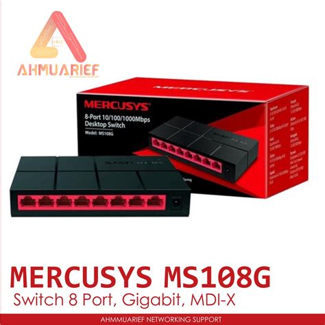 Jual Mercusys Ms108g Switch Hub 8 Port Ethernet Unmanaged Desktop Switch Internet Gigabit 10 100