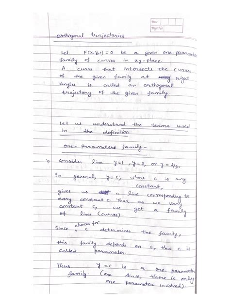 Notes 2 Orthogonal Trajectory Pdf
