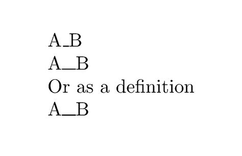 Underscore In Latex
