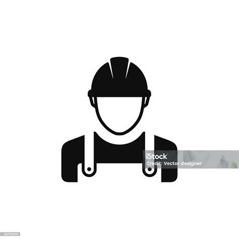 건설 노동자 아이콘은 흰색 배경에 분리되어 있습니다 작업자 아이콘입니다 빌더 아이콘 건설 산업에 대한 스톡 벡터 아트 및 기타 이미지 건설 산업 건설업자 건축