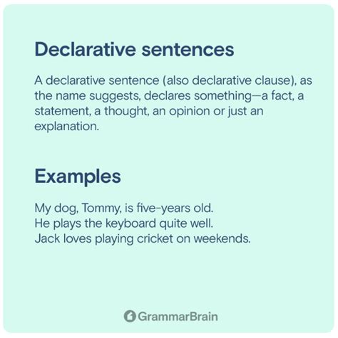 Declarative Sentences Types Examples Interrogative Comparison