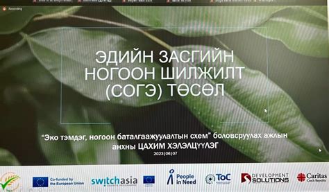Эко тэмдэг ногоон баталгаажуулалтын схем” боловсруулах ажил эхэллээ