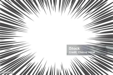 만화 만화책 프레임의 스피드 라인 방사형 모션 배경입니다 흑백 폭발 및 플래시 글로우 벡터 동심 질감 그림 광선에 대한 스톡 벡터 아트 및 기타 이미지 Istock