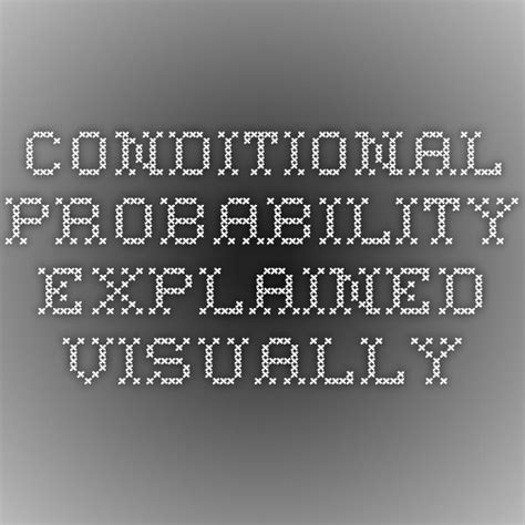 Conditional Probability Explained Visually Conditional Probability Probability Explained