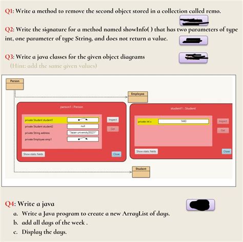 Solved Q1 Write A Method To Remove The Second Object Stored