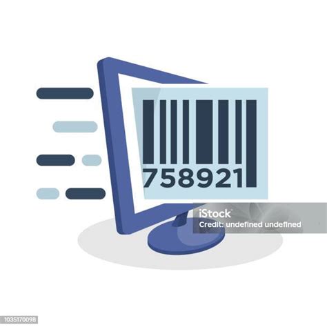Ilustrasi Ikon Vektor Dengan Konsep Media Digital Tentang Generator Kode Batang Online Ilustrasi