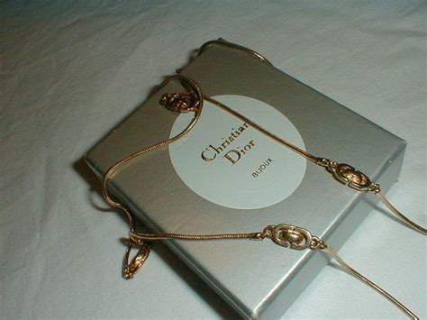 Vintage Christian Dior Cd Logo Stations Necklace