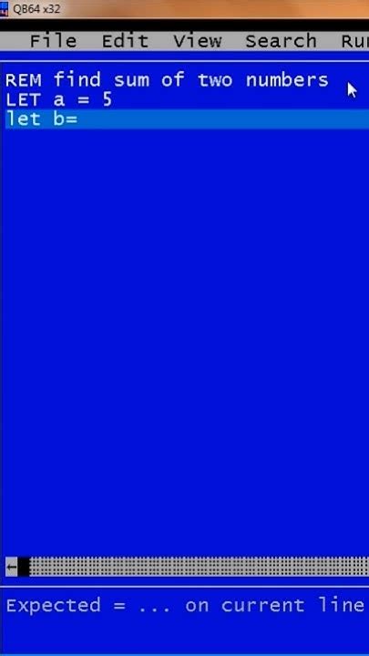 Qbasic Program To Calculate Sum Of 2 Nos Qbasic Learning Youtube