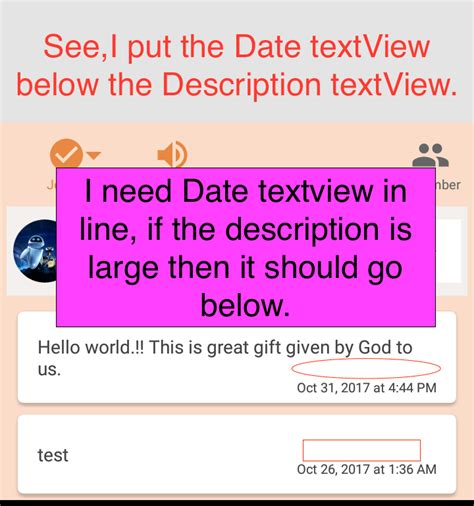 Android Relative Layout Two Text View Auto Re Size Stack Overflow