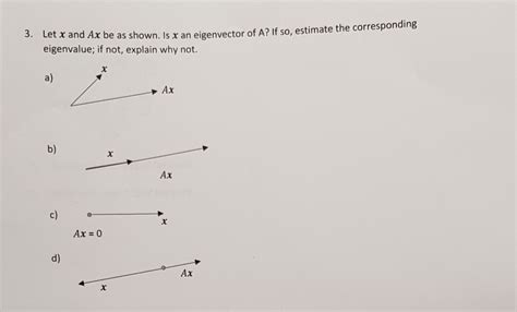 Solved Let X And A Eigenvalue If Not Explain Why Not T Chegg Com