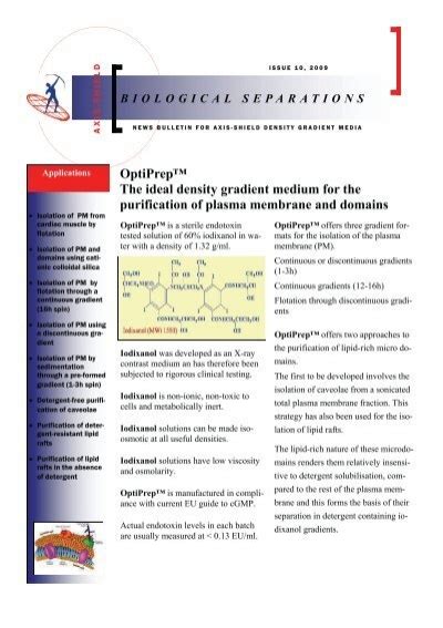 Optiprep™ The Ideal Density Gradient Medium For The Purification Of