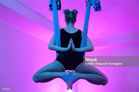 요가 스튜디오에서 해먹으로 스트레칭 비행 요가를하고 젊은 여자를 적합합니다 몸과 정신적 균형 건강한 생활방식에 대한 스톡 사진 및 기타 이미지 Istock