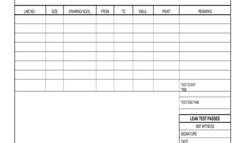 Pressure Testing Form Fill Online Printable Fillable Blank Throughout