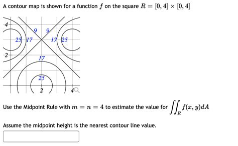 solved a contour map is shown for a function f on the square